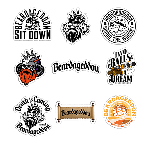 Beardageddon Sticker Pack – Yes Absolutely